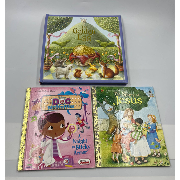 Golden Books | Other | Lot 3 Story Books Doc Mcstuffins The Golden Egg ...